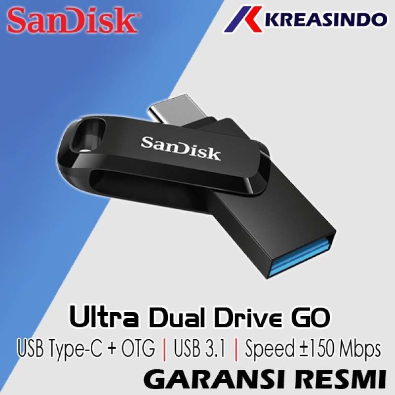 Jual Sandisk OTG USB Type-C Ultra dual drive GO 32GB 64GB 128GB 256GB ...