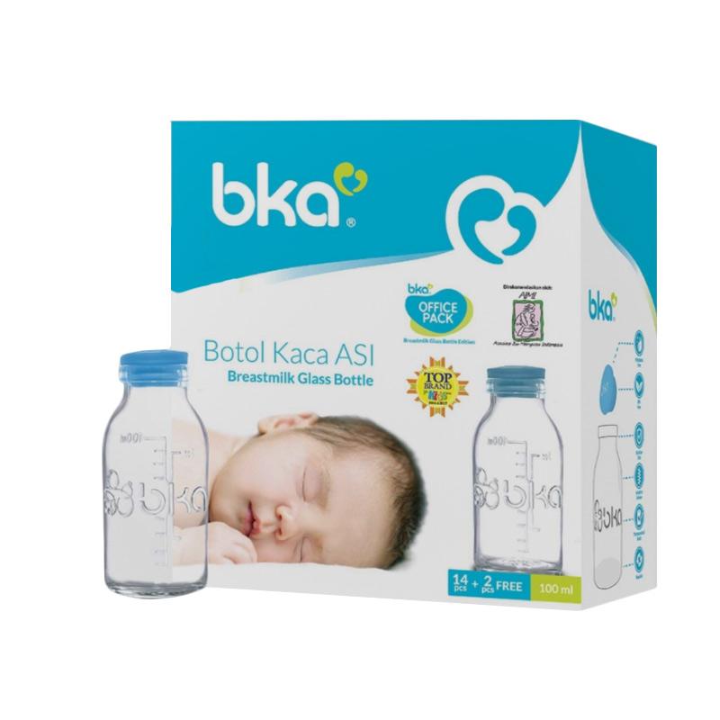 Promo BKA Office Pack Botol Kaca Asi Tempat Simpan ASI 100 ml Isi 14+2 ...