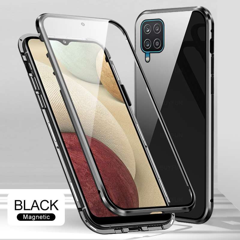 Promo Samsung Galaxy M32 Double Side Glass Magnetic Case Metal Cover ...