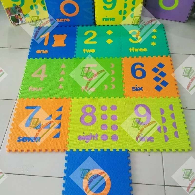 Promo Evamat Angka Bergambar Karpet Main Anak 30x30 playmat 30 Alas ...