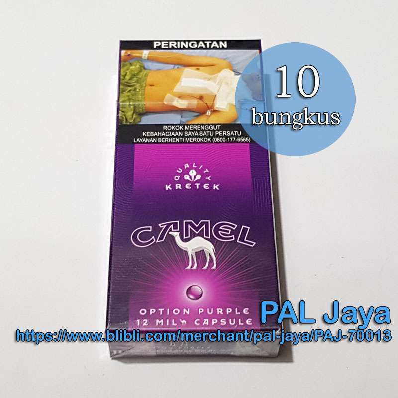 Jual rokok CAMEL MILD OPTION PURPLE 12 [1 slop / 10 bungkus @ 12 batang ...