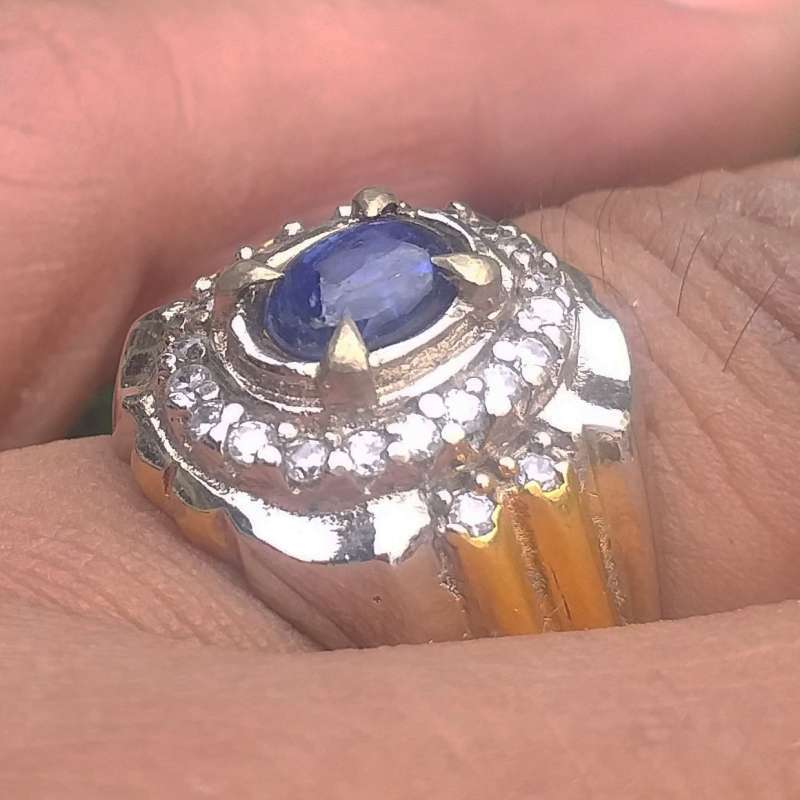 Jual Royal Blue. Batu Natural Kyanite 1 Carat Warna Biru Elegant Ring ...