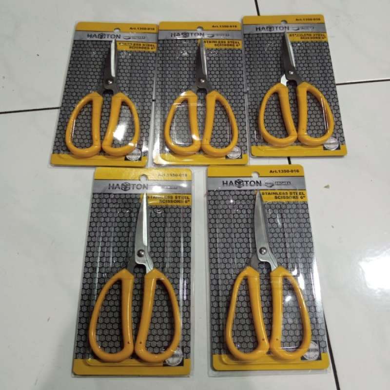 Jual Gunting Haston (Kuning) 6 Inch Tajam Pemotong Karet - Kardus ...