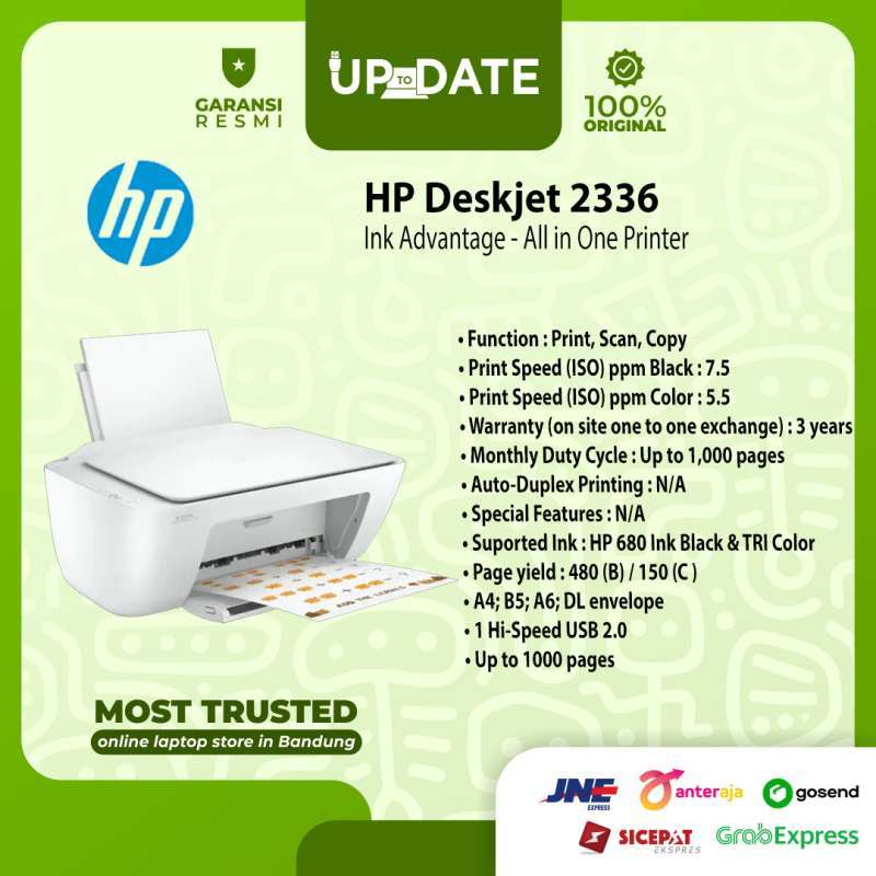 Jual HP Deskjet Ink Advantage 2335/2336/2337 All in One Printer di Seller Up To Date Computer ...