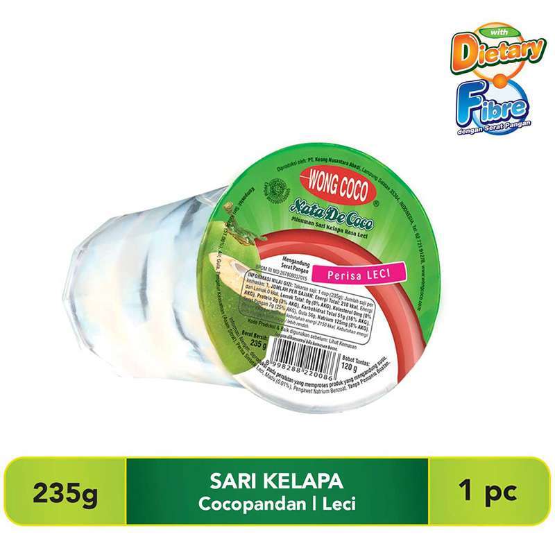 Jual WONG COCO Nata De Coco Cup Lychee 235g di Seller Alfamart Click ...