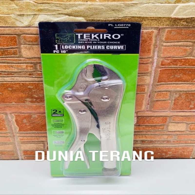 Jual Dijual Tang Buaya TEKIRO Bengkok 10 in - Curved Locking Pliers 10 ...