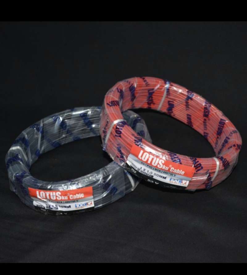 Promo kabel tunggal NYA LOTUS 1x1,5 lidi tembaga berkualitas SNI 50m ...