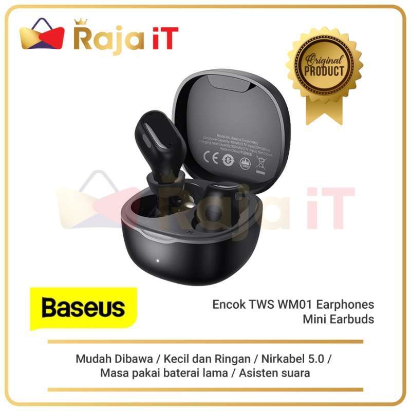 Jual BASEUS Encok TWS WM01 True Wireless Earphones Mini Earbuds di ...