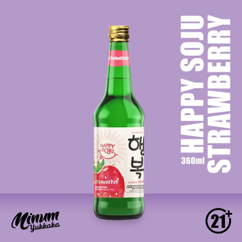 Jual Happy Soju Strawberry 360ml di Seller Minum Yuk Kaka - Marga Mulya ...