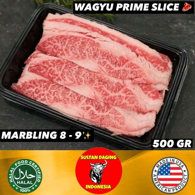 Jual WAGYU SLICE KARUBI PRIME 500 GRAM MARBLING 8-9 IMPORT DARI USA ...
