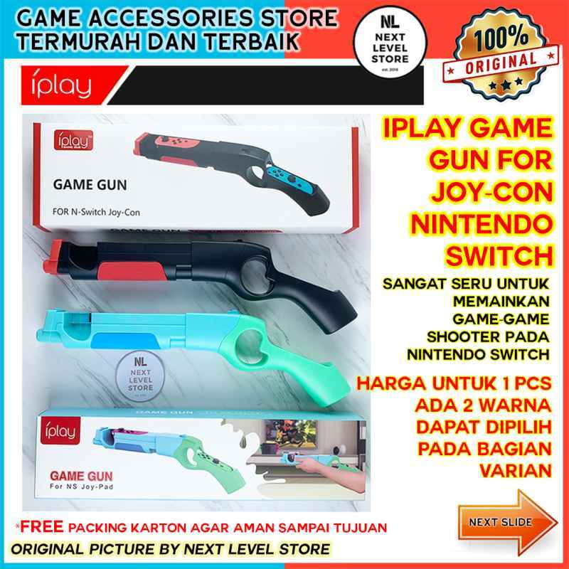 Promo Game Gun Nintendo Switch ORIGINAL iPLAY JoyCon Joy Con Pistol ...
