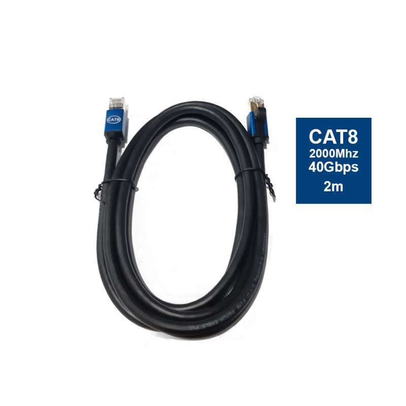 Jual Kabel Round Cat 8 Patch Cord 2 Meter Ethernet Utp Cable Cat8 Di ...