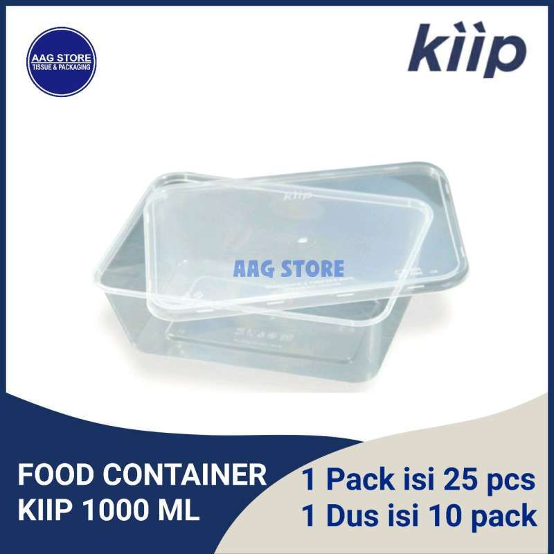 Jual KIIP Thinwall Rectangular Food Container 1000ml / Kotak Makan ...