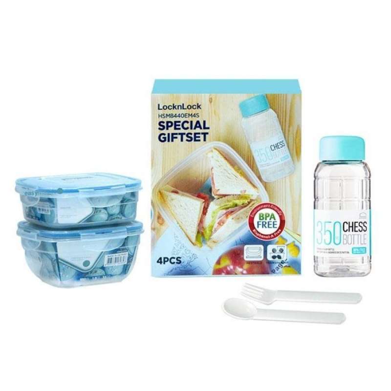 Jual Lock & N Lock Special Gift Set LocknLock HSM8440EM4S LunchBox Set ...