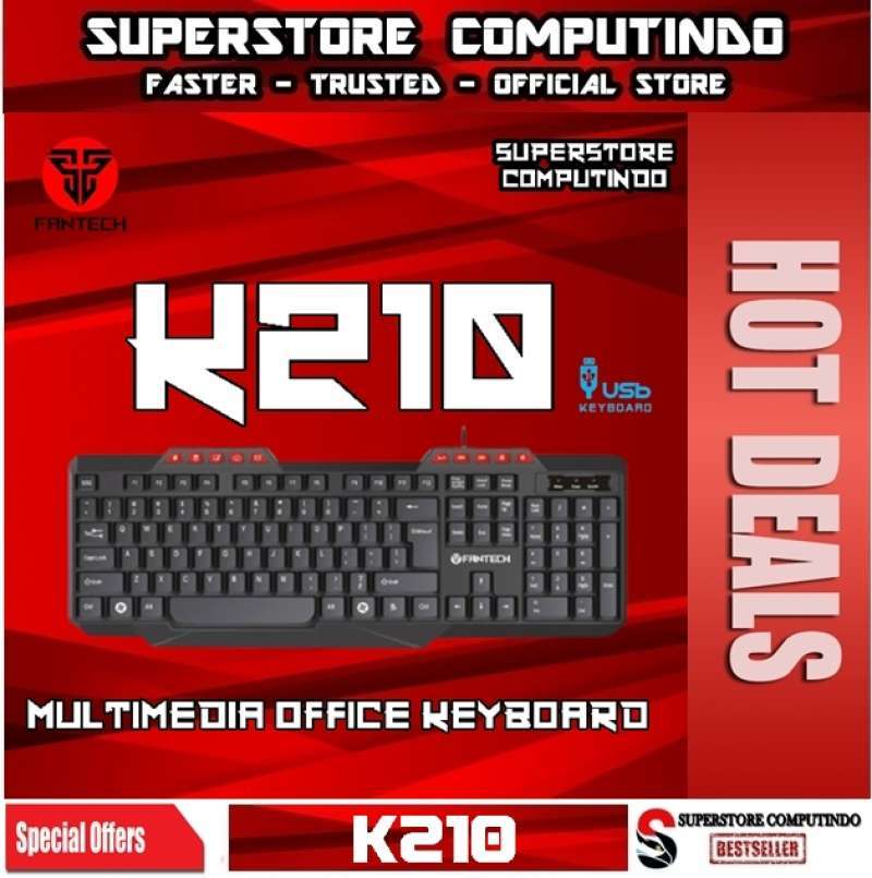 Promo Fantech K210 / K-210 Multimedia Office Keyboard Diskon 50% di ...