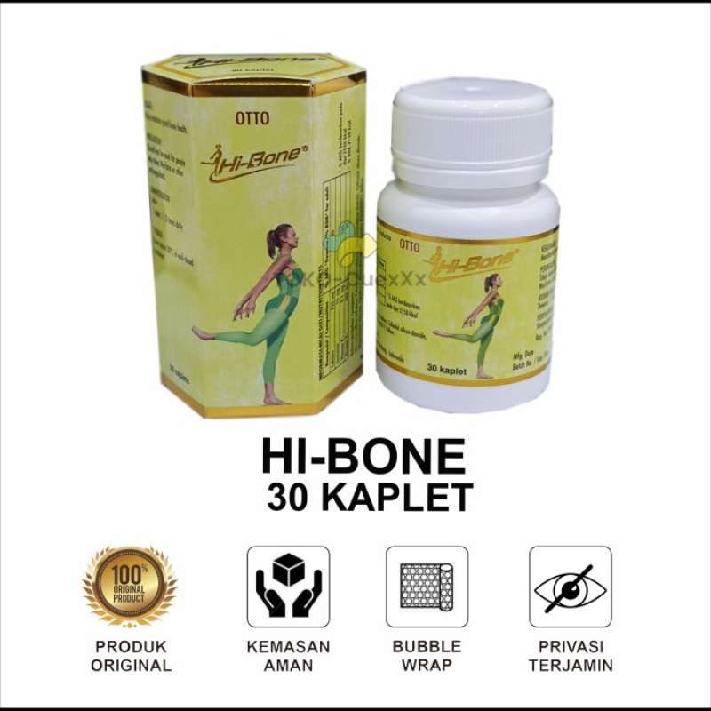 Jual HI-BONE KAPLET 1 BOX ISI 30 - SUPLEMEN MAKANAN KESEHATAN TULANG di ...