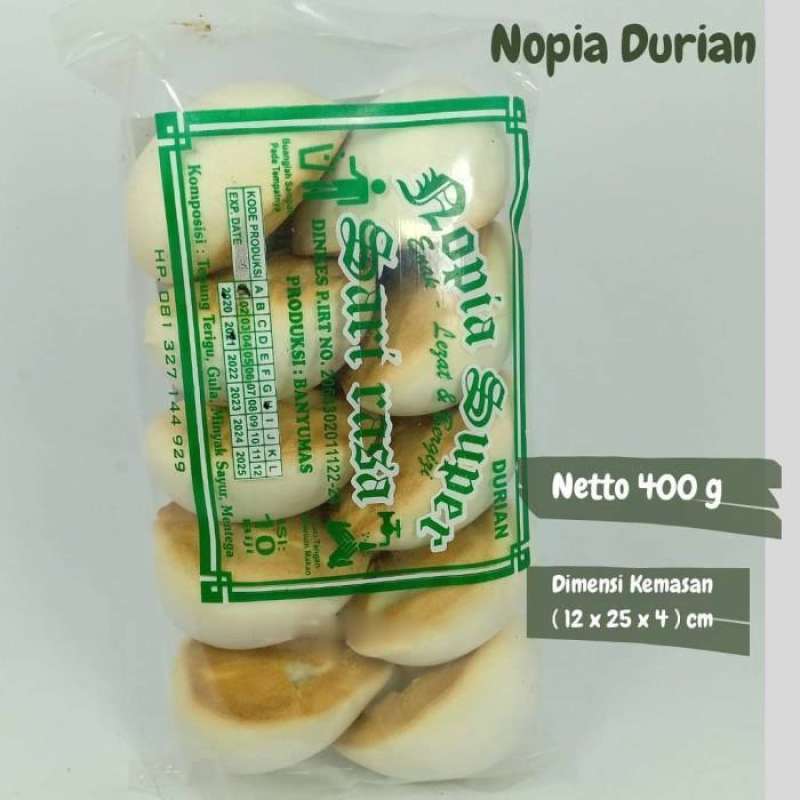Jual Nopia Super Sari Rasa Brambang Durian Coklat Gula Jawa 400 Gram ...