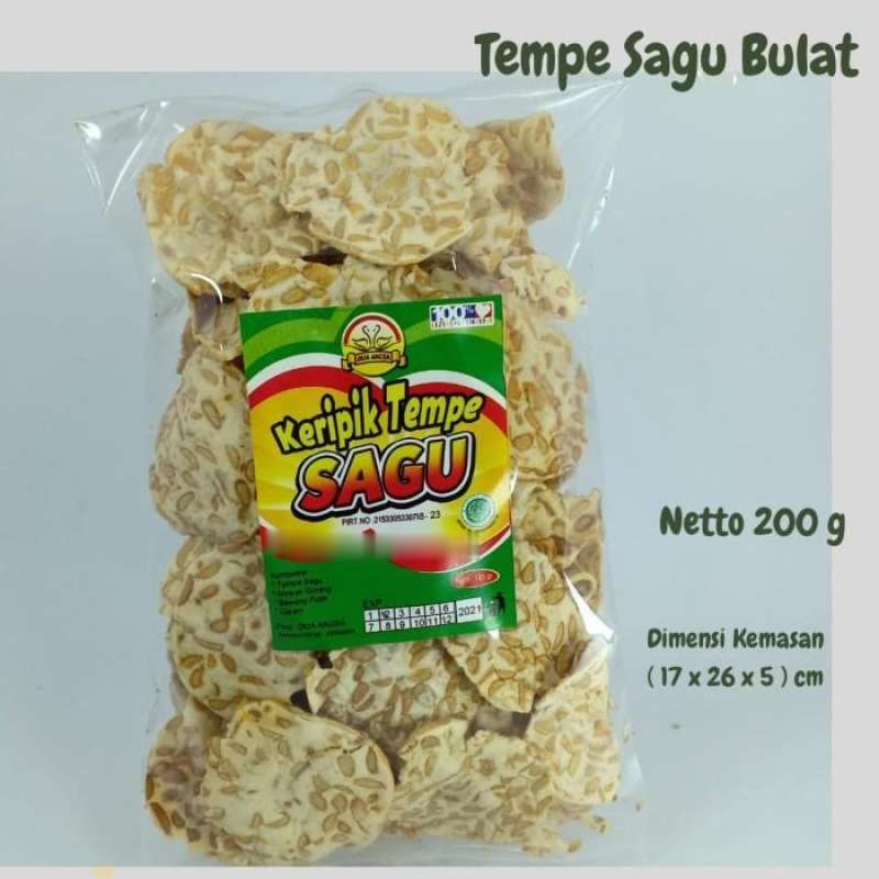 Jual Cemilan Makanan Ringan Snack Keripik Tempe Sagu Bulat Original