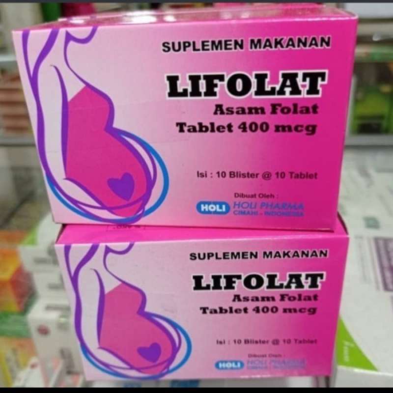 Jual Original Lifolat 400mcg Asam Folat @100 Suplemen Makanan di Seller ...