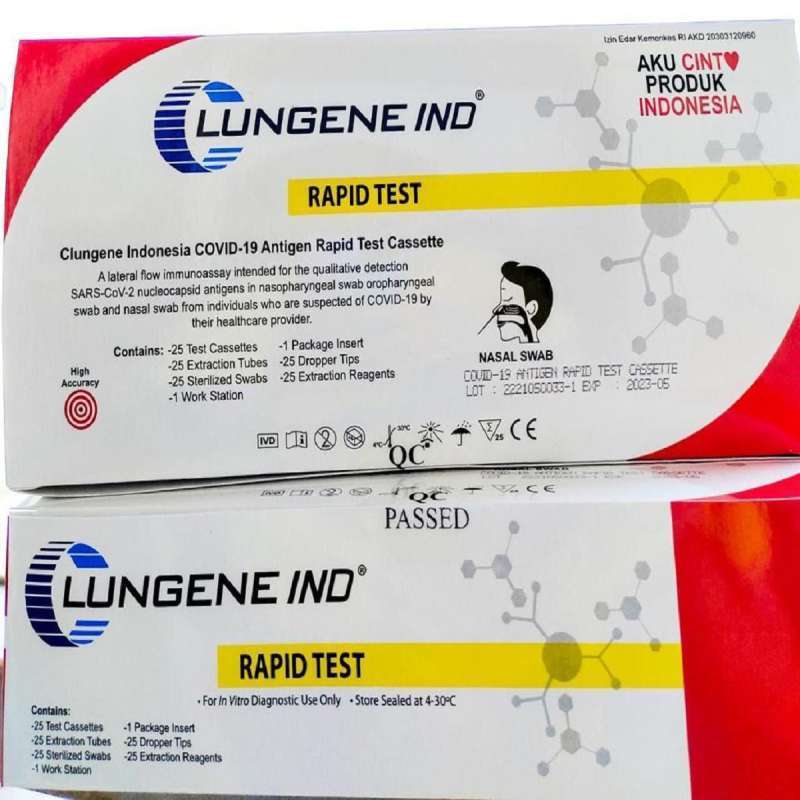 Jual Alat Rapid Test Swab AntigenCLungene Indonesia Ijin Kemenkes RI ...
