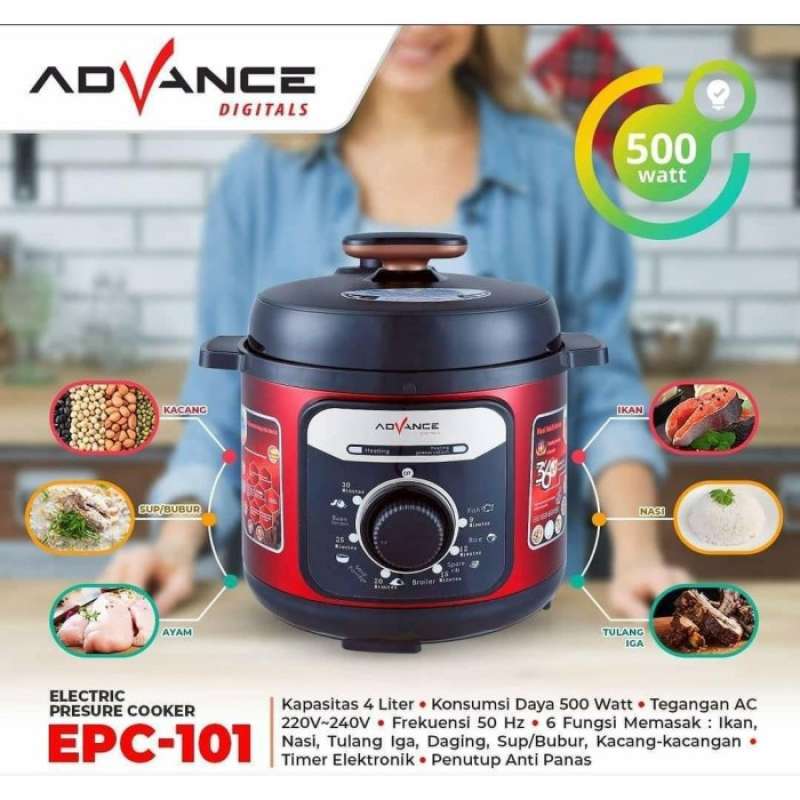 Jual Advance Electric Pressure Cooker Epc-101 Panci Presto 4 Liter ...