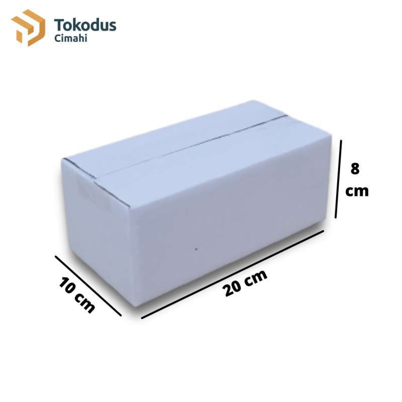 Jual Kardus Box Polos Packing 20 x 10 x 8cm Warna Putih- Tokodus di ...