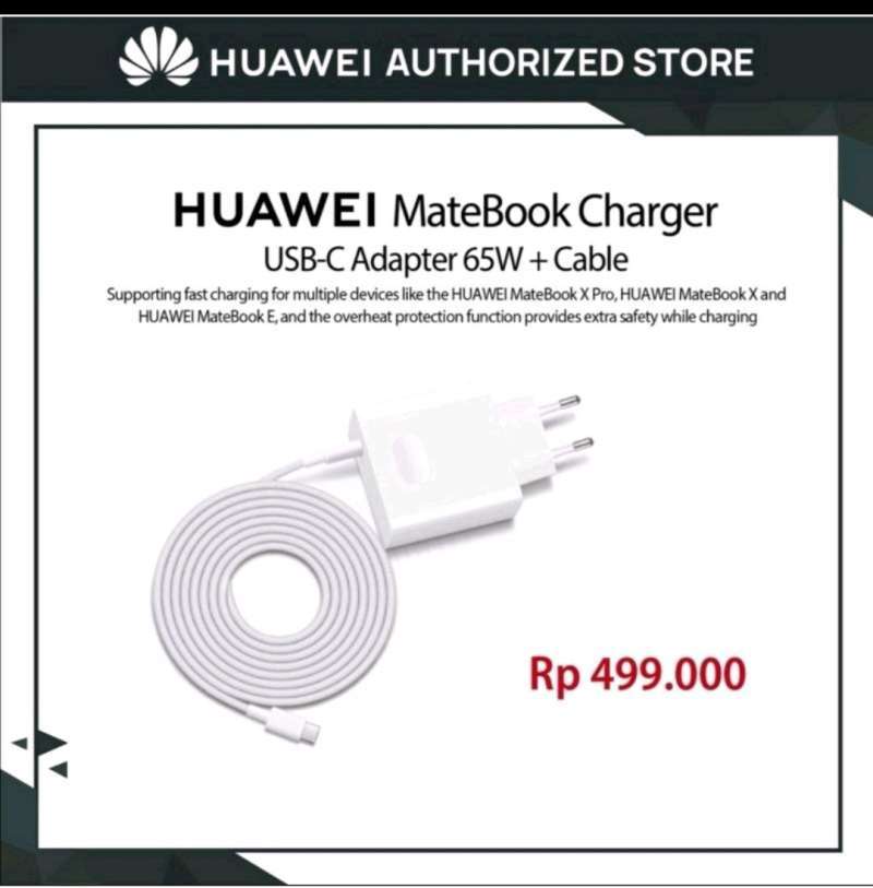 Jual HUAWEI Charger Laptop 65W+Kabel C To C Original di Seller Huawei ...