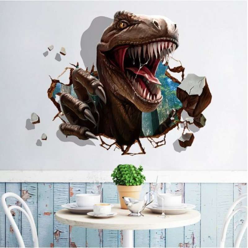 Promo Meira Wall Sticker Dinding Dinosaurus Stiker Dinding 3d Hiasan ...