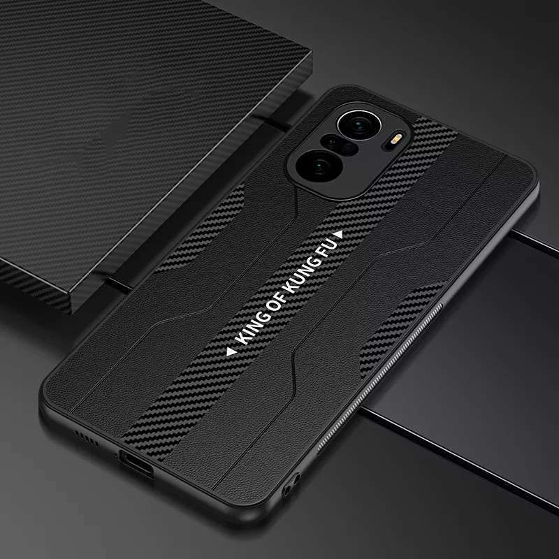 Jual Case Xiaomi Poco F3 PU Leather Carbon King Of Kungfu - Hitam di ...