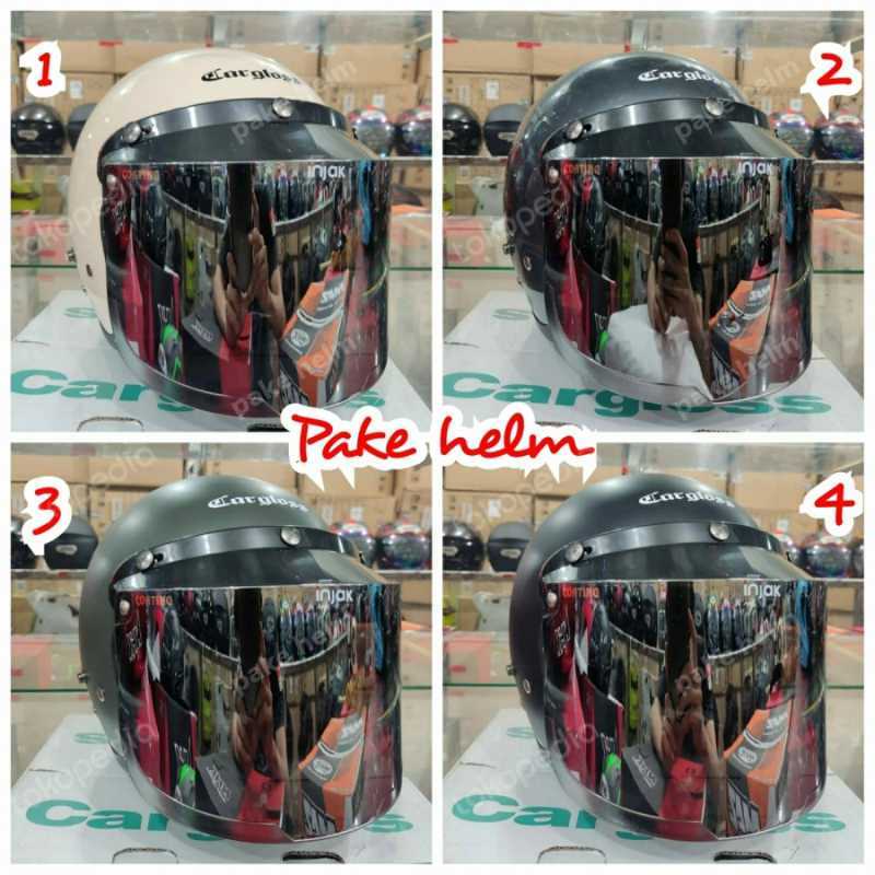 Jual Helm Cargloss Retro Helm Bogo + Kaca Bogo Helm Carglos Original ...