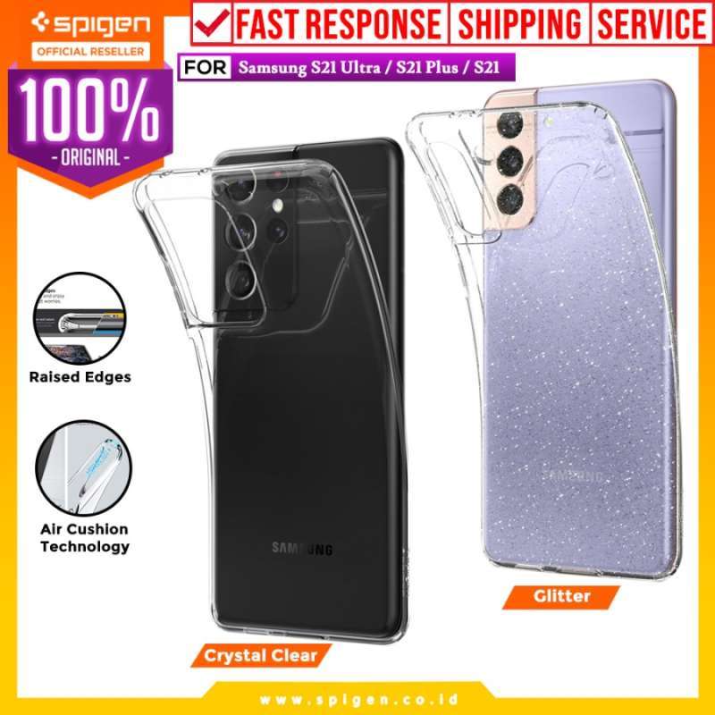 Jual Case Samsung Galaxy S21 Ultra Plus Spigen Liquid Crystal Clear Casing - Clear S21 Plus di ...