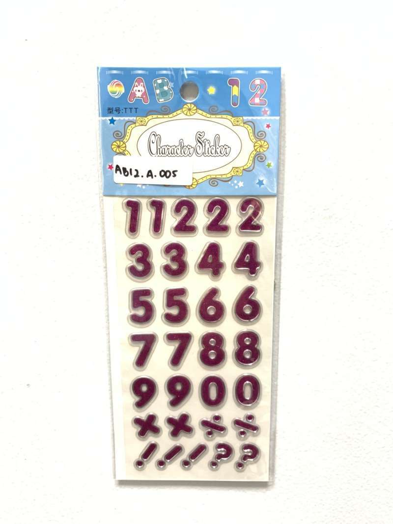 Jual Sticker Timbul 3d Motif Karakter Stiker Lucu Sticker Huruf Angka ...