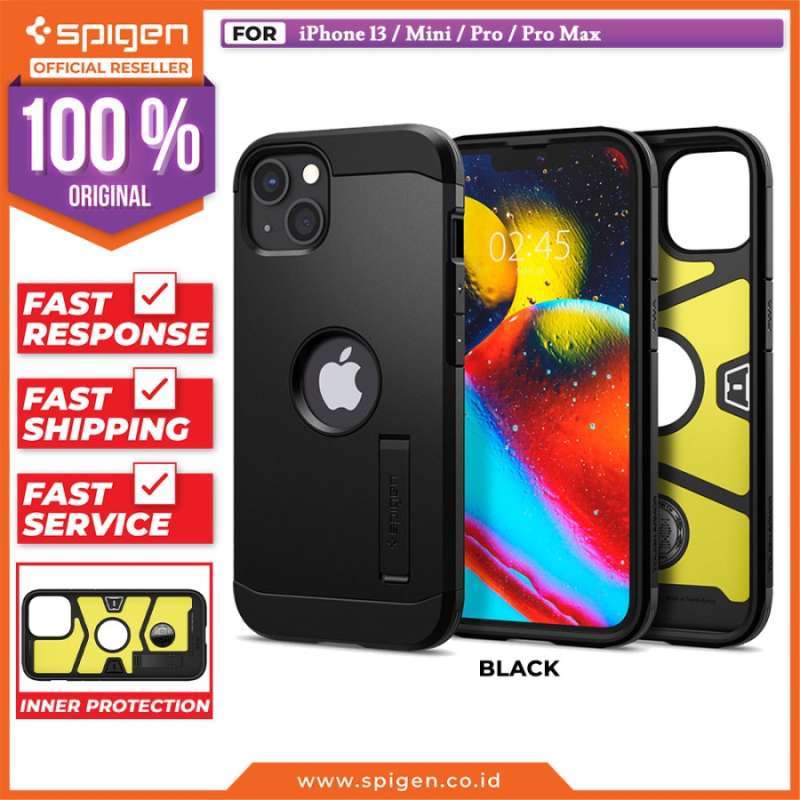 Jual Case iPhone 13 Pro Max 13 Mini Spigen Tough Armor Shockproof ...