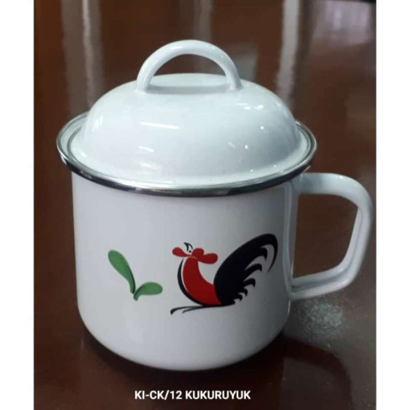 Promo Mug Enamel ayam jago 400ml-mug jadul Diskon 3% di Seller Kumikaze ...