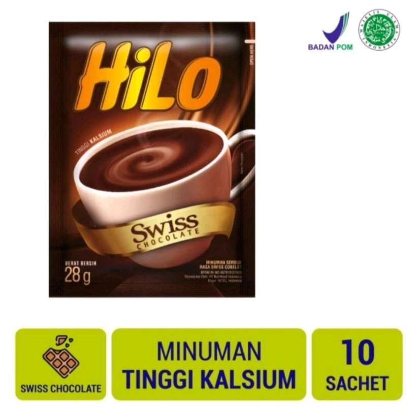 Promo Hilo Swiss Chocolate 1 Renceng isi 10 Sachet Diskon 16% di Seller ...