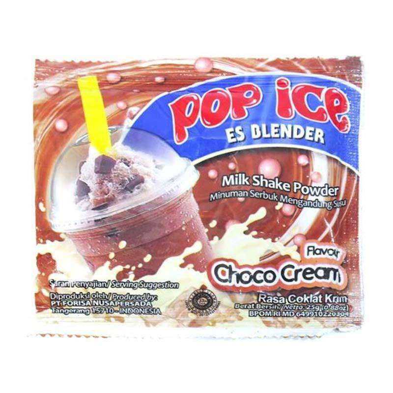 Jual POP ICE Choco Cream Milk Shake Powder (10 Sachet) di Seller Agen ...