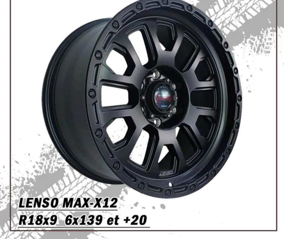 Jual Velg Lenso Max X12 Ori Thailand R18 Pajero Ford Ranger 6x139.7 ...