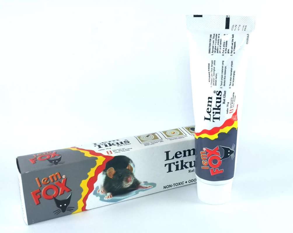Jual Lem TIKUS merk FOX 75gr LEM FOX KUAT PERANGKAP TIKUS INSEKTISIDA ...