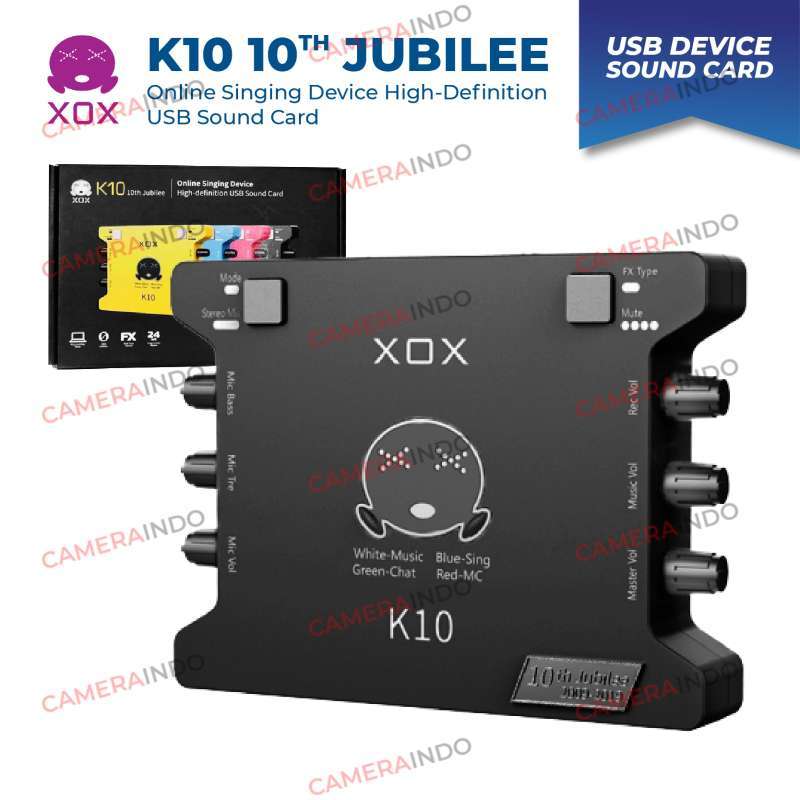 Jual SOUNDCARD XOX K10 USB Sound Card RECORDING LIVE BROADCAST KARAOKE ...