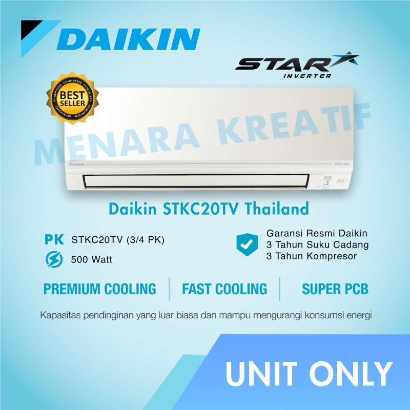 Promo AC DAIKIN STKC20TVM4. AC Split 3/4 PK [Unit Only. STAR Thailand ...