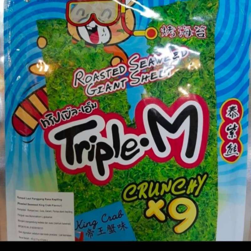 Jual Rumput Laut Triple M / Triple M Roasted Seaweed - King Crab di ...