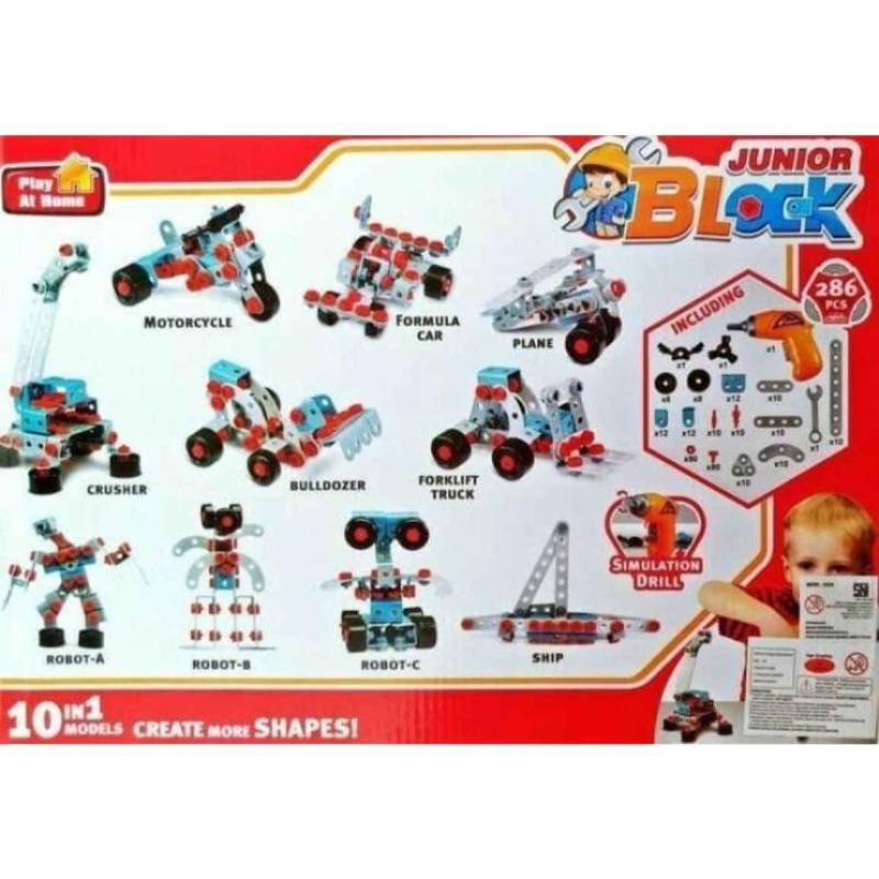 Jual Mainan Edukasi Anak Laki Junior Block Builder Tool Set Bongkar ...