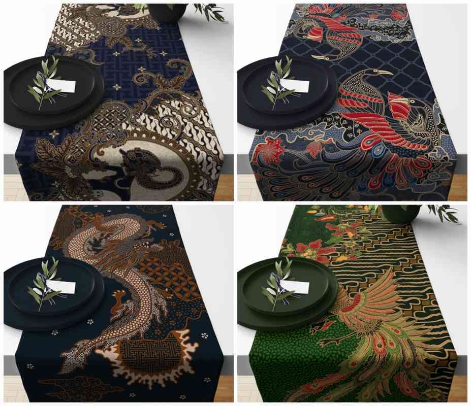 Jual Taplak Meja / Table Runner Motif Wayang / Marble / Batik Ukuran ...