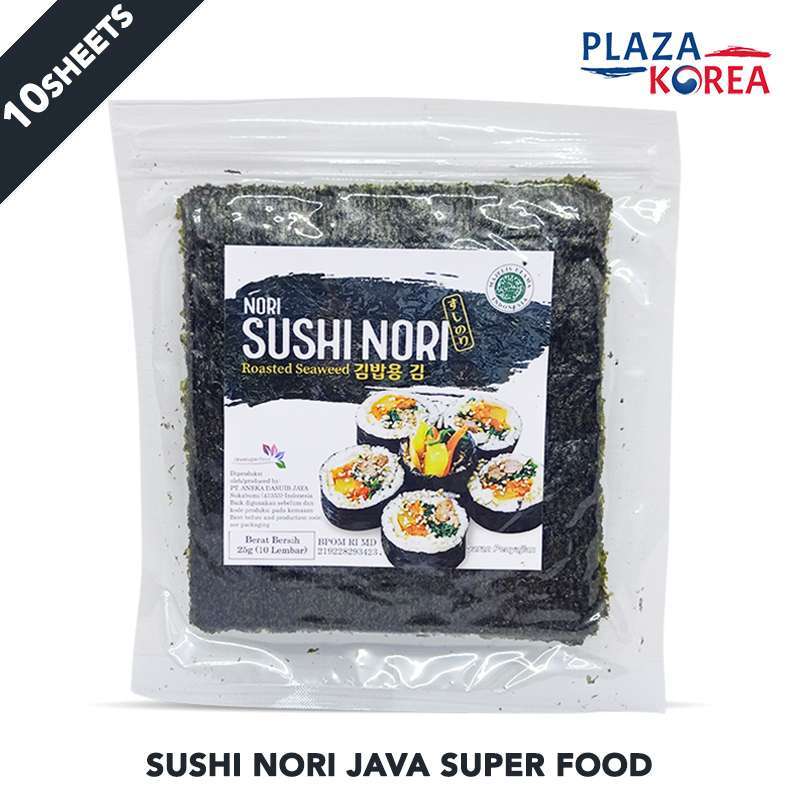 Promo JAVA SUPER FOOD SUSHI NORI ROASTED SEAWEED 10 SHEETS RUMPUT LAUT ...