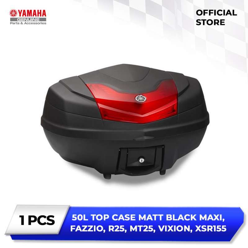 Jual Yamaha 50L Top Case Matt Black MAXI, FAZZIO, R25, MT25, VIXION ...