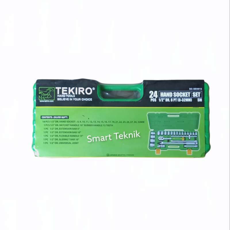 Promo Kunci Sok Set / Hand Socket 24 Pcs 12 Pt 1/2 Dr 8-32mm Tekiro ...