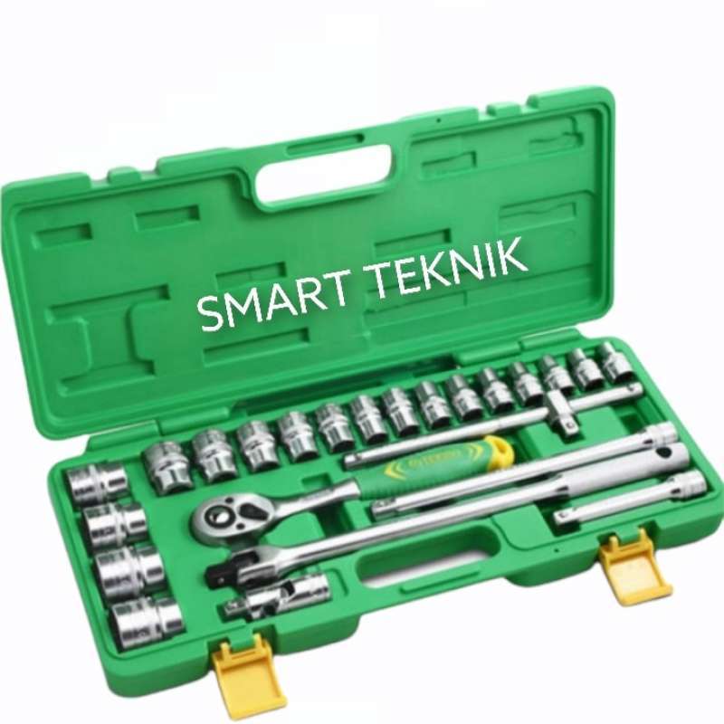 Promo Kunci Sok Set / Hand Socket 24 Pcs 12 Pt 1/2 Dr 8-32mm Tekiro ...