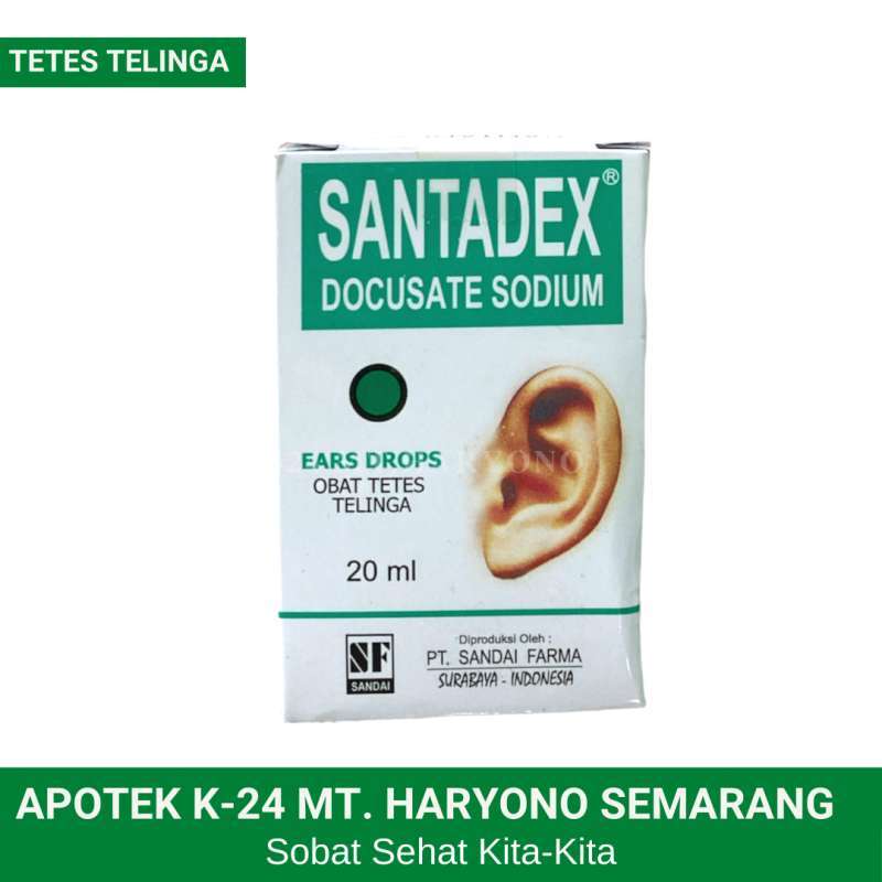 Jual Santadex Tetes Telinga 20 ml / Docusate Sodium Infeksi Telinga dan ...