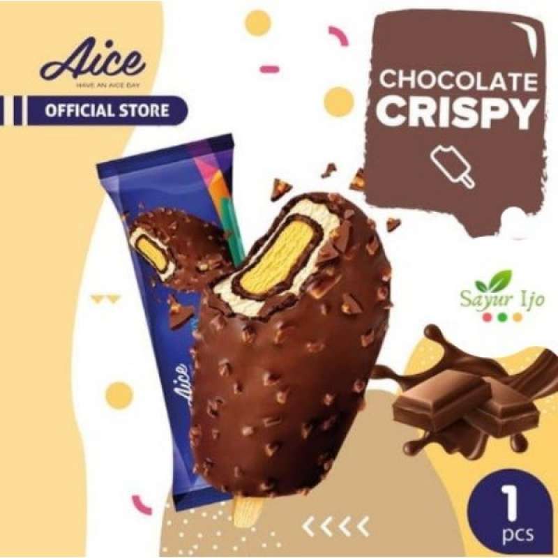 Jual Aice Ice Cream 1 Pcs Chocolate Crispy Es Krim Coklat Vanilla ...