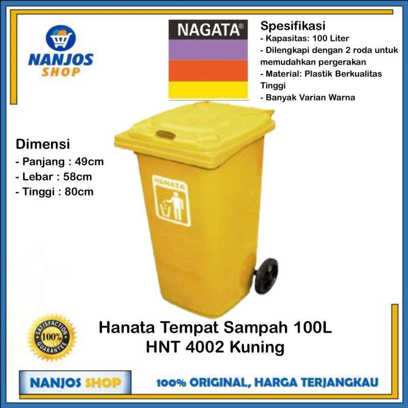 Promo Hanata Tong Tempat Sampah Dustbin Roda Gerobak Hnt4002 100 Liter ...